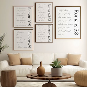 Romans Bible Verses | Set of 5 | Romans Road | Printable Wall Art ...