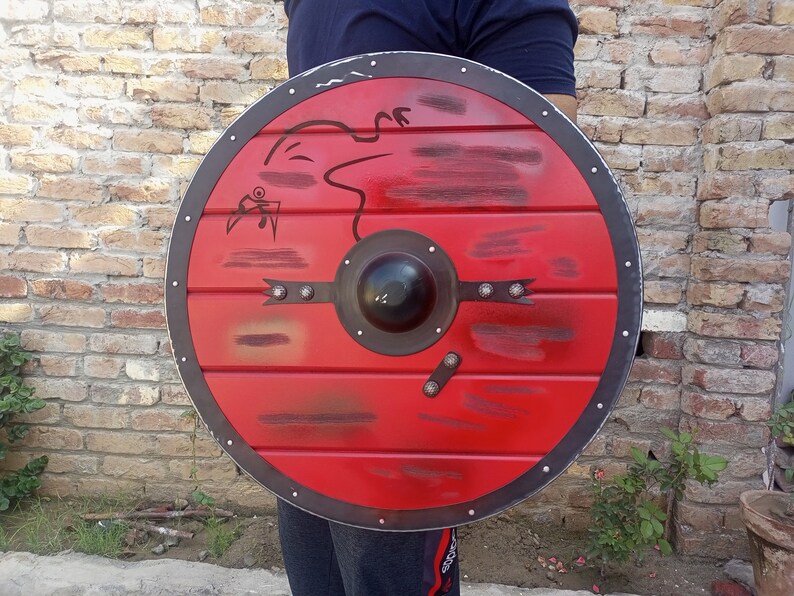 Ragnar Lothbrok Authentic Battleworn Handmade Viking Shield Etsy