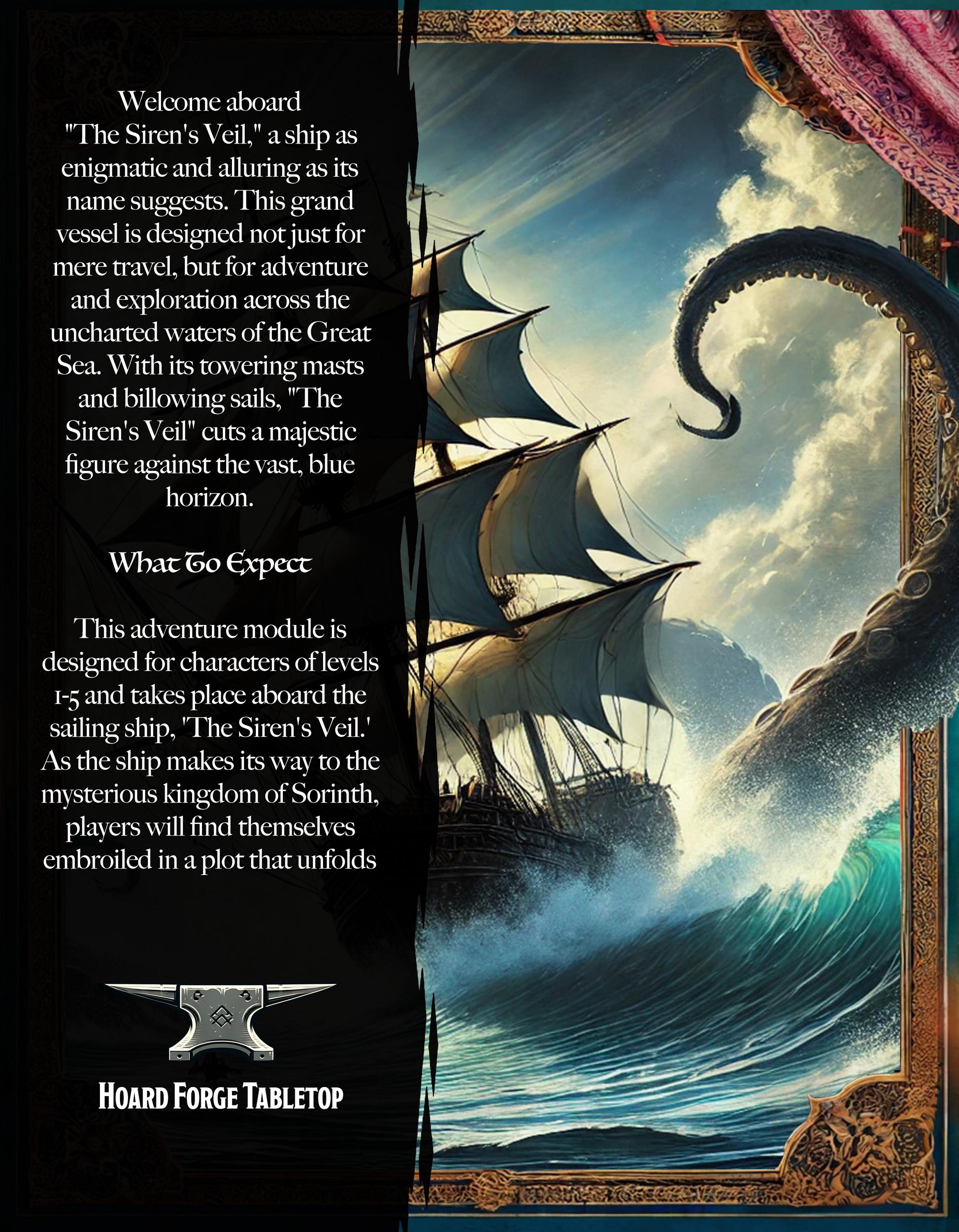 The Siren's Veil Dnd 5E Adventure Module Digital Download Levels 1-5 ...