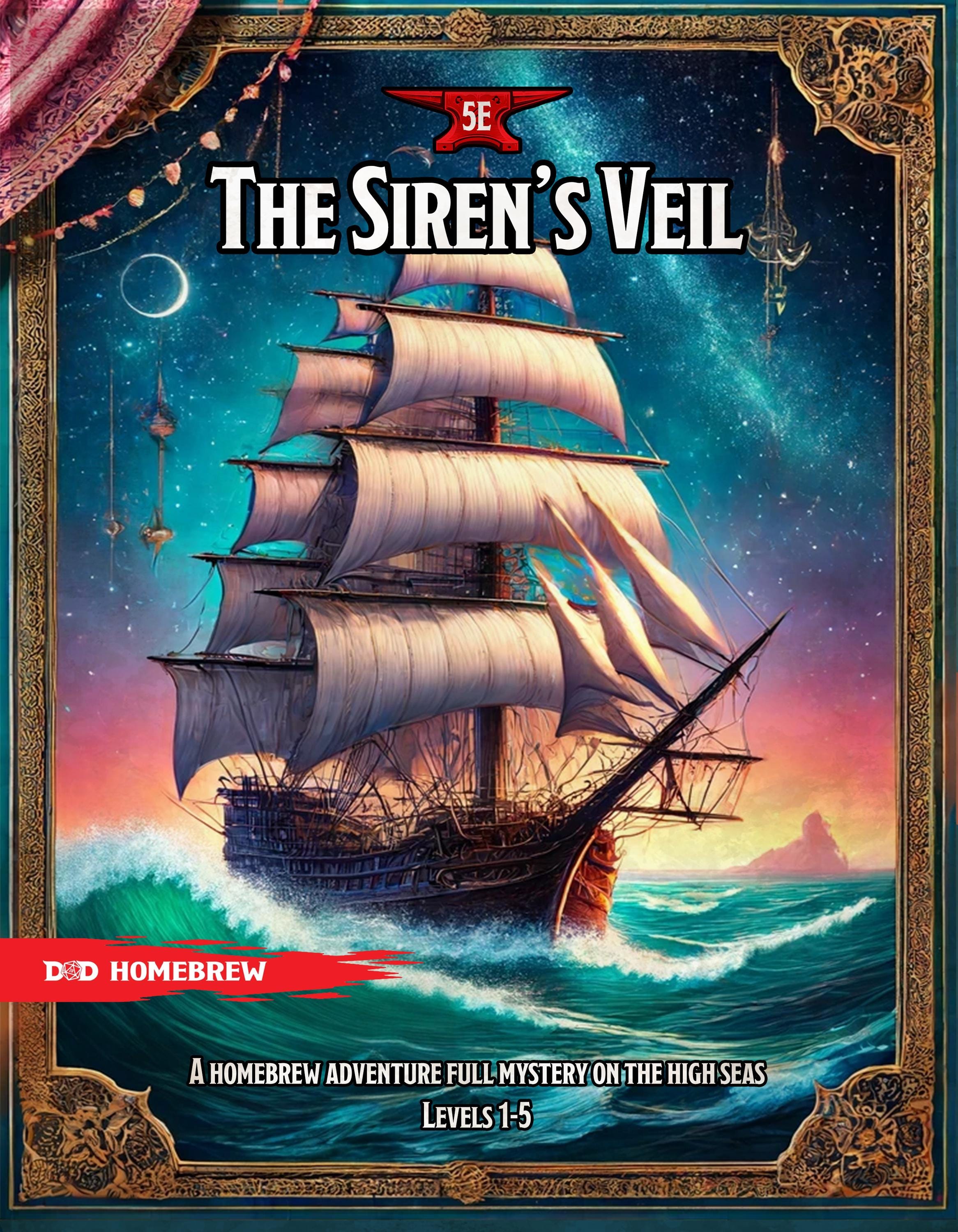 The Siren's Veil Dnd 5E Adventure Module Digital Download Levels 1-5 ...