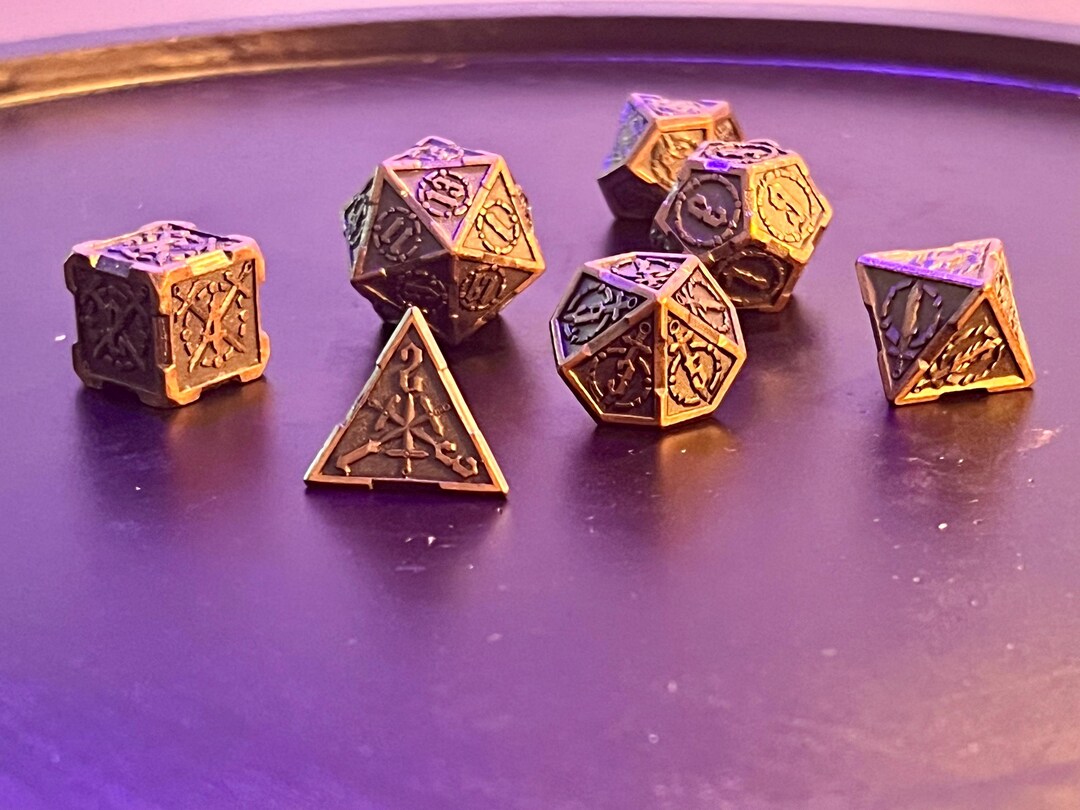 Ancient Ruin Metal Dice Set - Etsy