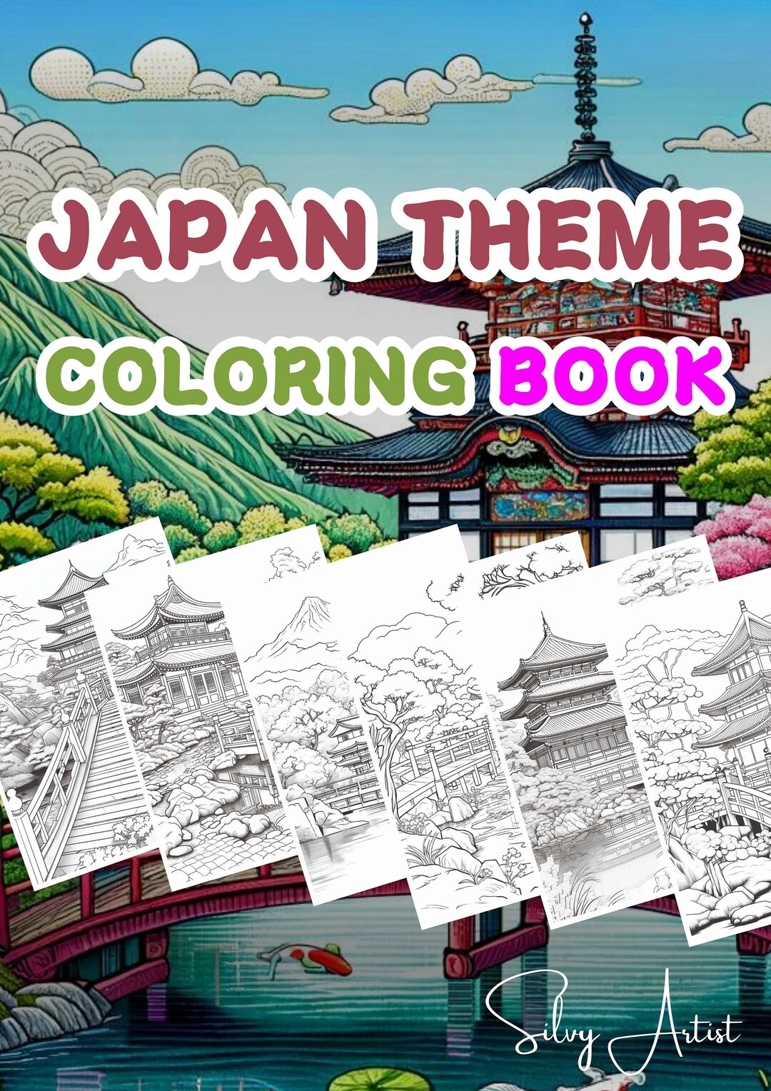 25 Japan Coloring Book for Kids & Adults , Printable Coloring Book ...