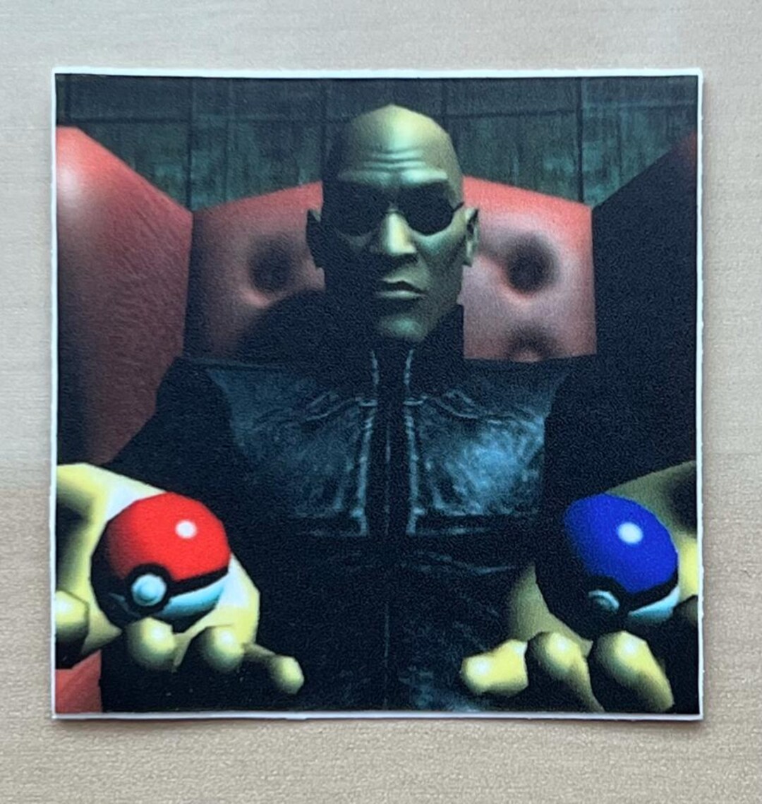 Professor Morpheus Pokemon Red Pokeball Blue Pokeball 2x2 Thick ...