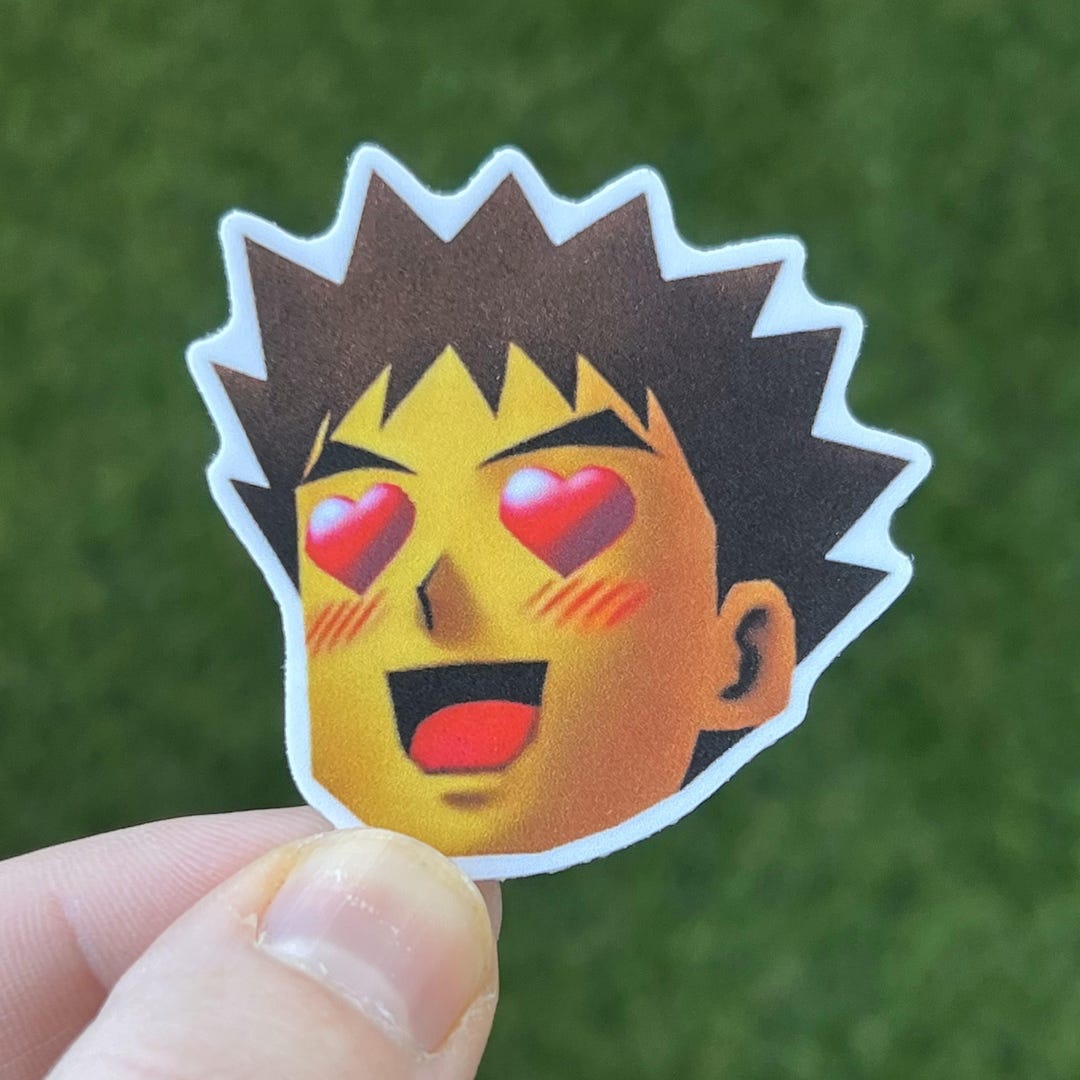 Simp Brock Pokemon Sticker - Retro Graphics 2x2 Thick Waterproof Vinyl ...