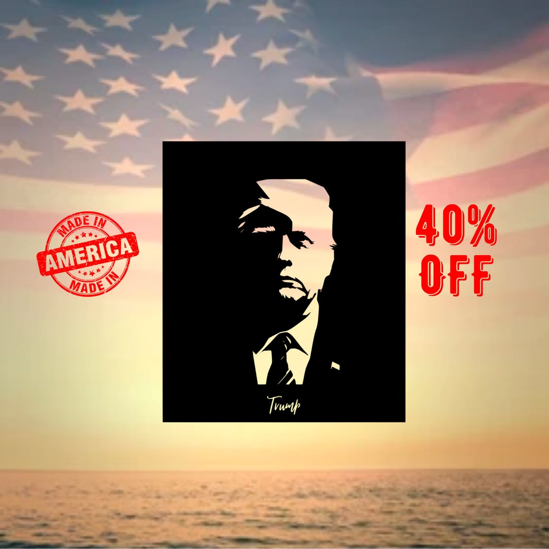 Trump Headshot Metal Sign / Trump Signature Sign / Trump 2024 Election ...