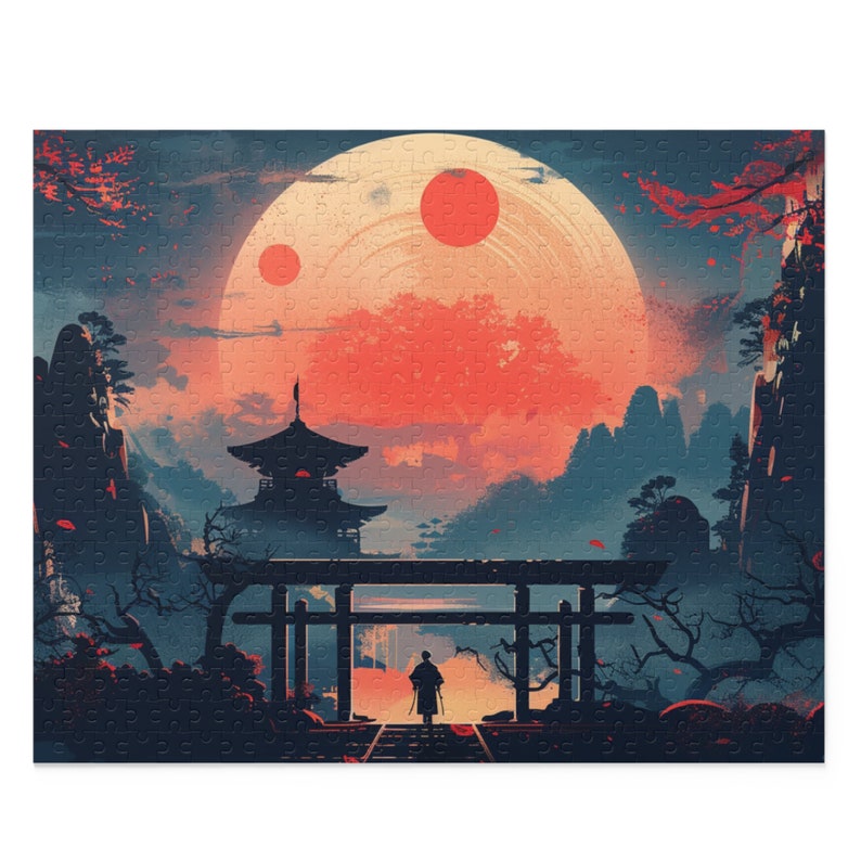 Samurai Puzzle, Japanese Samurai Puzzle, Anime Style Puzzle, Samurai ...