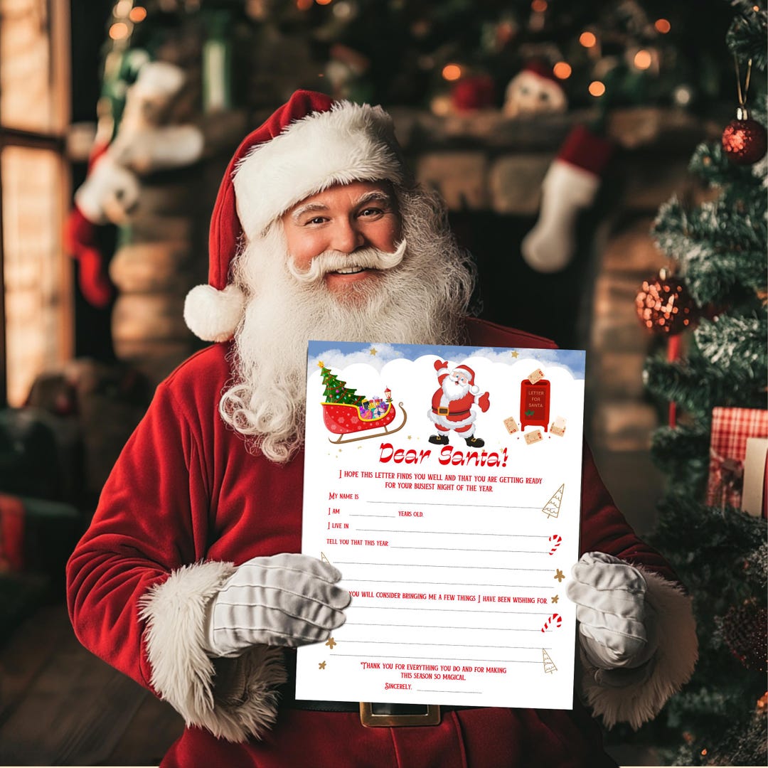 Carta a Papá Noel en ingles, Carta a Papá Noel Descarga instantánea ...