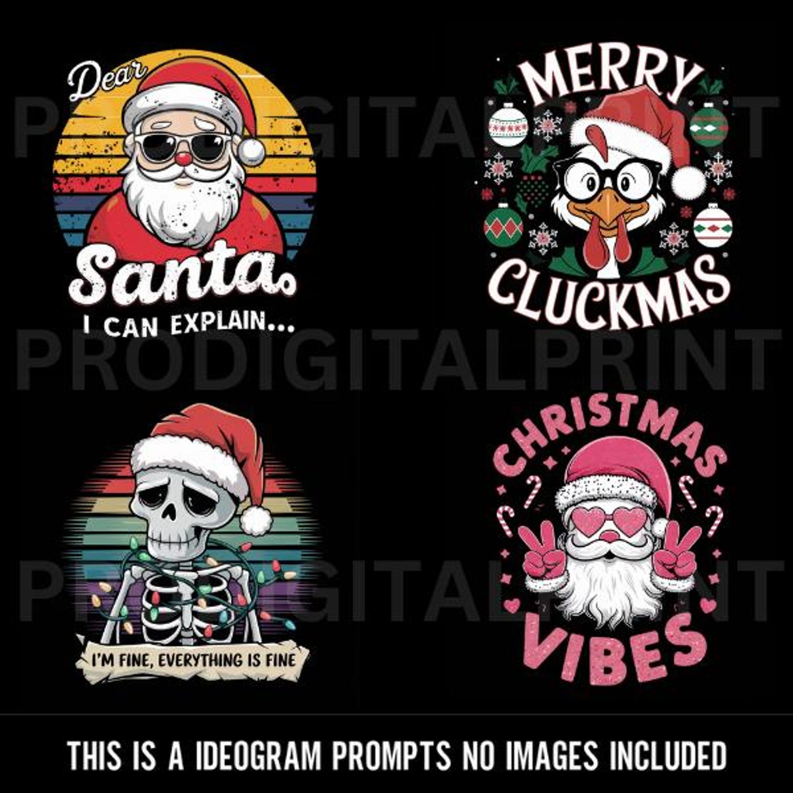 Christmas Ideogram AI Art Prompts, Shirt Design Quotes Prompt, Ideogram ...