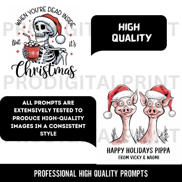 Christmas Ideogram AI Art Prompts, Shirt Design Quotes Prompt, Ideogram ...