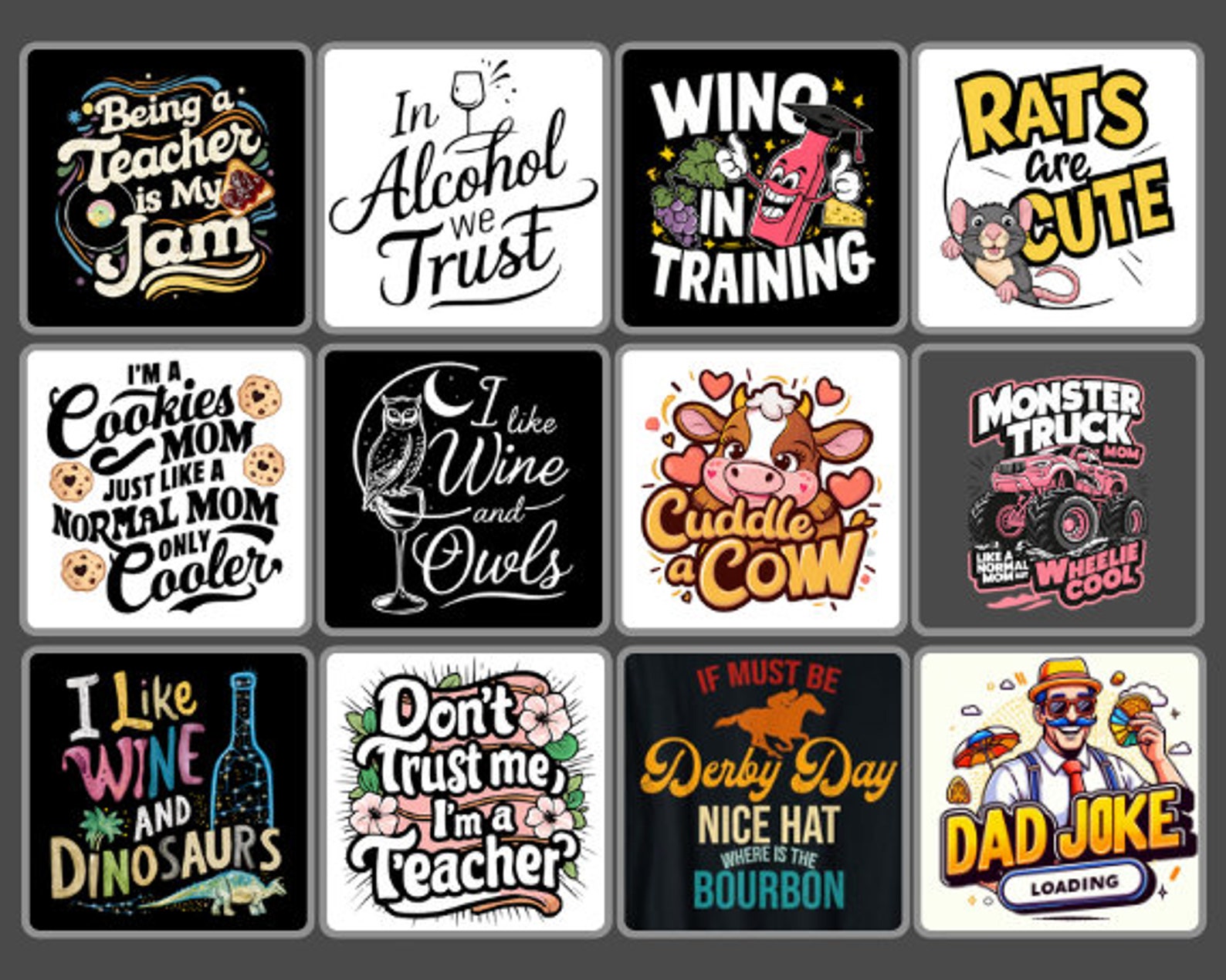 160 Ideogram AI T-shirt Design Prompts: Customizable Typography T-shirt ...