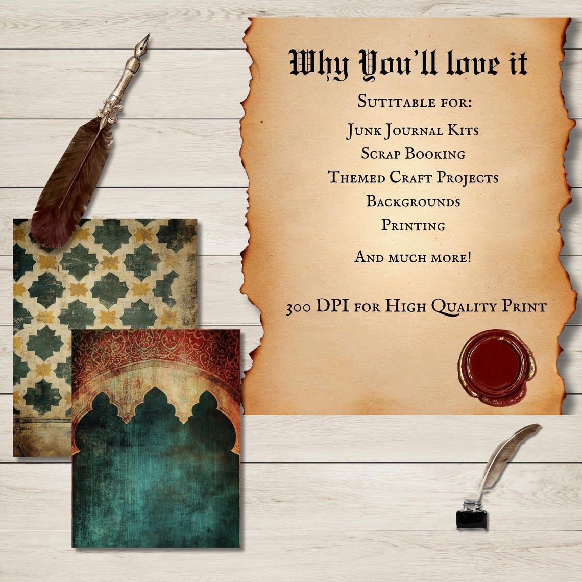 Grunge Arabian Papers , Stained Pages With Arabian Wall & Architecture ...