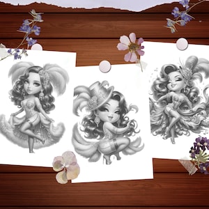 Chibi Burlesque (90) Coloring Pages Adult & Kid Coloring Book ...