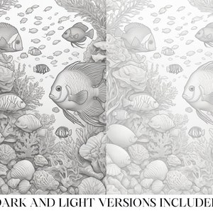 Enchanted Underwater Coloring Pages (40 Pages) Adult & Kid Coloring ...