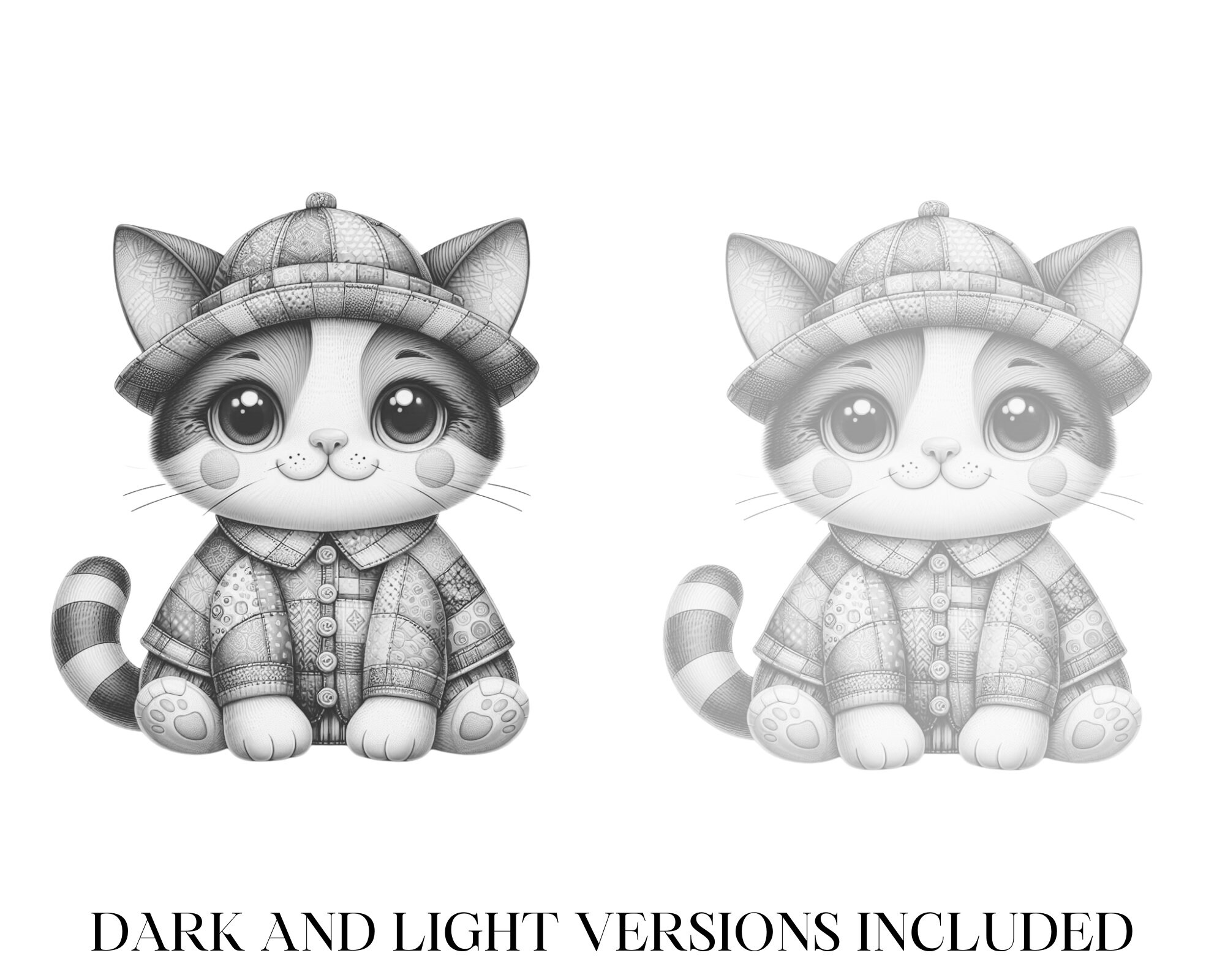 Patchwork Animals Coloring Book: 100 Grayscale Pages (printable PDF) - Etsy