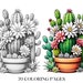 Cactus and Succulents Coloring Pages 70 Pages Adult & Kid Coloring Book ...
