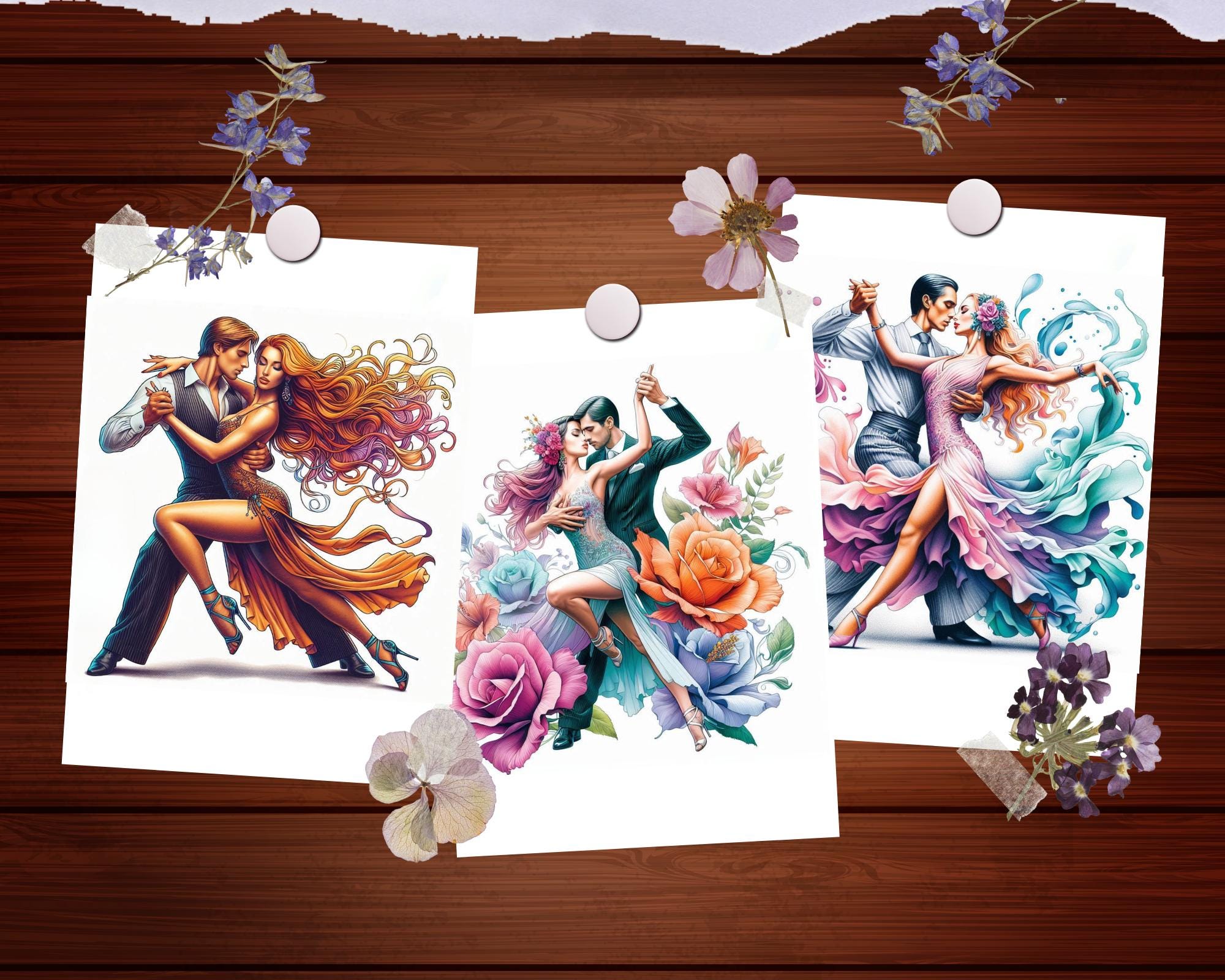 Tango Dance Coloring Book: 80 Grayscale Pages (printable PDF) - Etsy