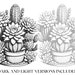 Cactus and Succulents Coloring Pages 70 Pages Adult & Kid Coloring Book ...