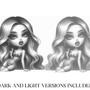 Chibi Sassy Girl Vol 1 (80 Page) Coloring Pages Adult & Kid Coloring ...