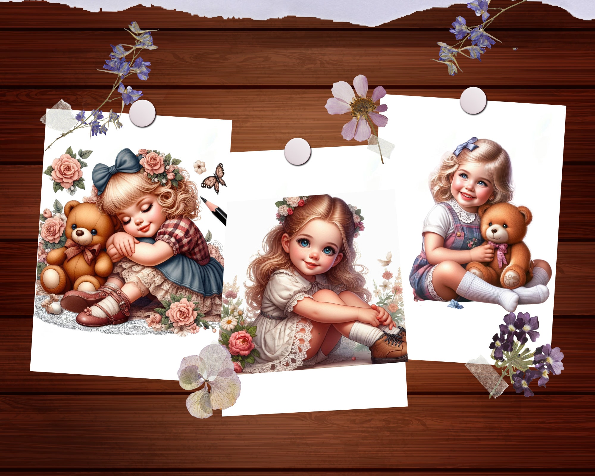 Adorable Vintage Girl Coloring Pages 60 Pages Adult &kid Coloring Book ...