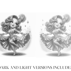 Chibi Burlesque (90) Coloring Pages Adult & Kid Coloring Book ...