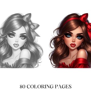 Charming Girl Fashion Coloring Pages (80 Page) Adult & Kid Coloring ...
