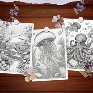 Enchanted Underwater Coloring Pages (40 Pages) Adult & Kid Coloring ...