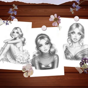 Charming Girl Fashion Coloring Pages (80 Page) Adult & Kid Coloring ...