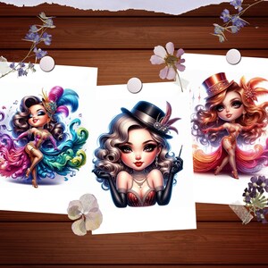Chibi Burlesque (90) Coloring Pages Adult & Kid Coloring Book ...