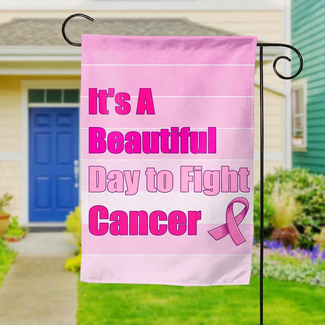 Breast Cancer Awareness Flag, Breast Cancer Awareness Ribbon Garden ...