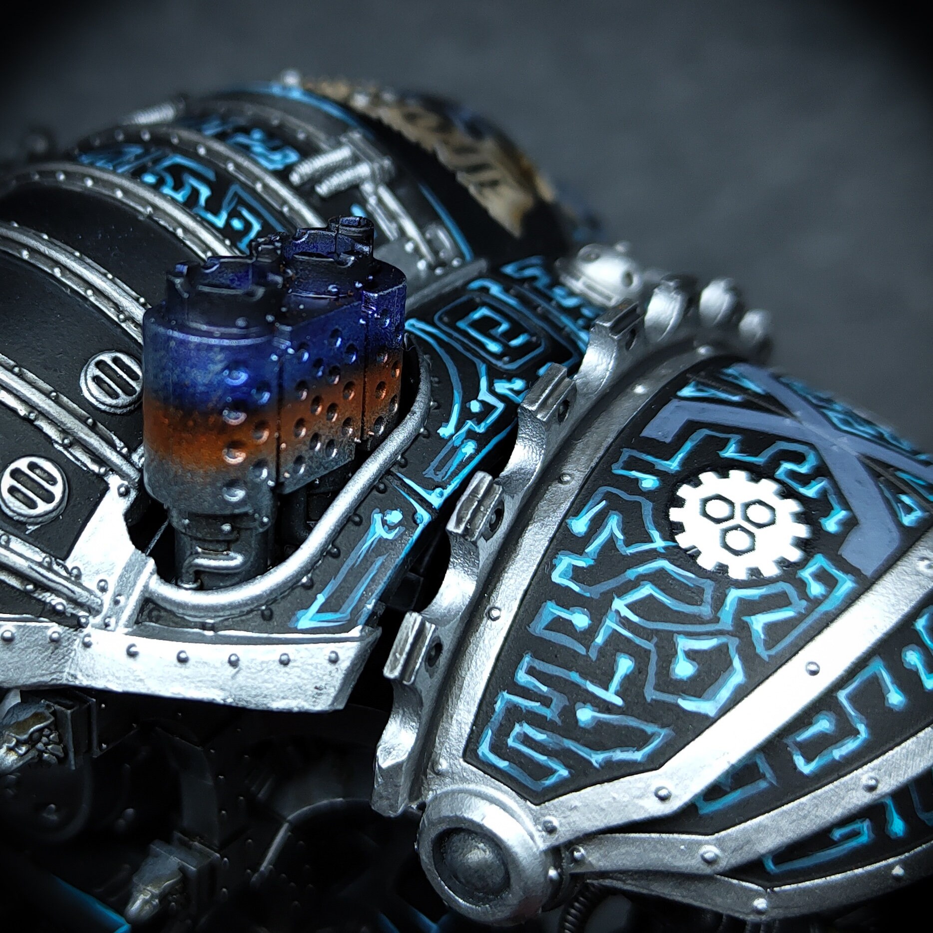 Painted Imperial Knight Magaera Iron Hands Tribute House. Painting ...