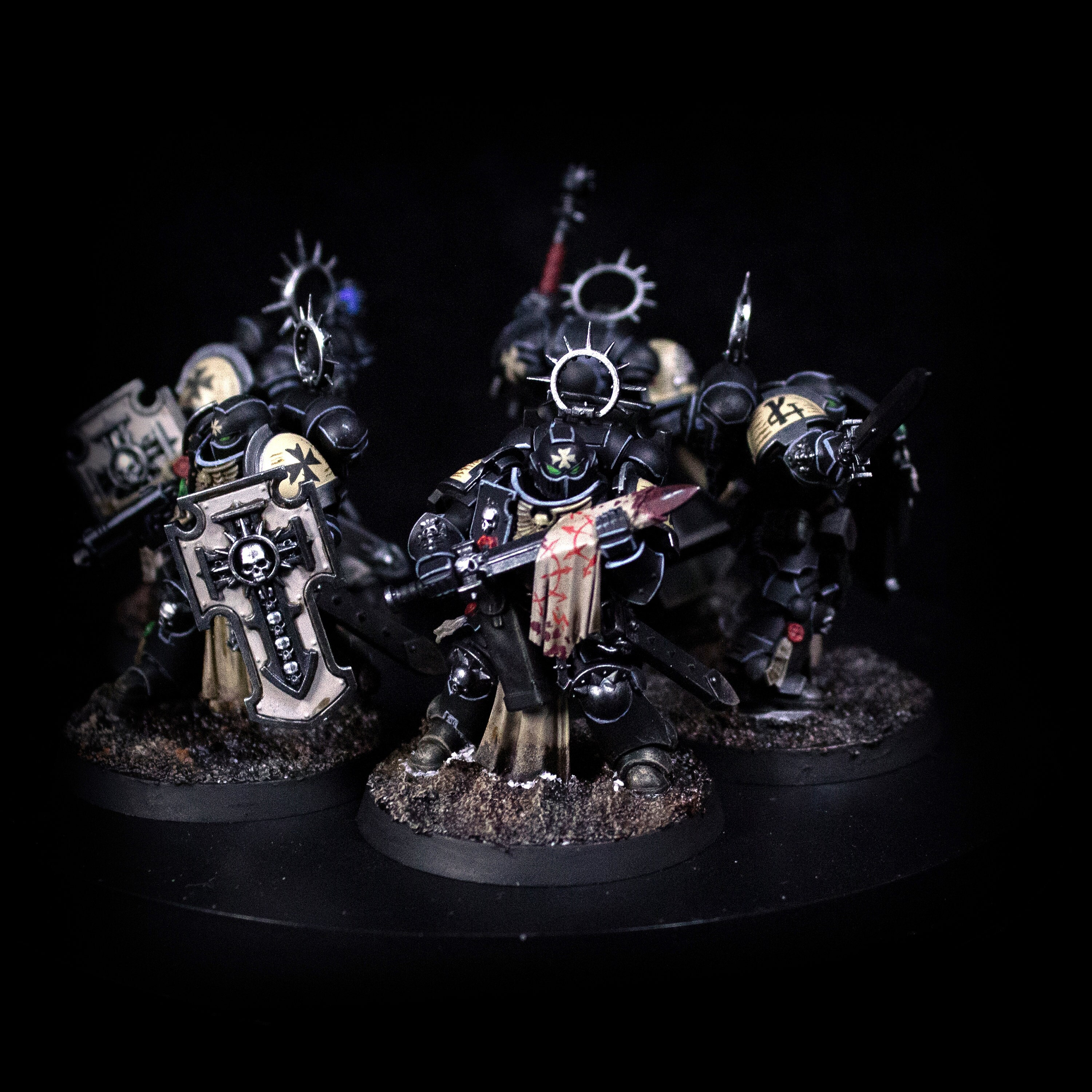 Painted Black Templars Bladeguard Veterans Painting Commission Services ...