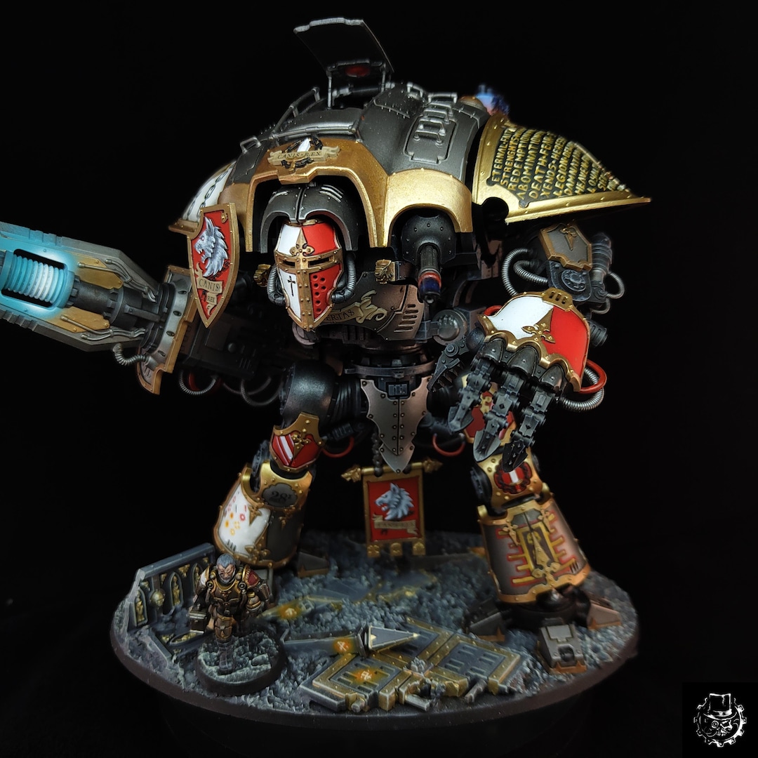 Painted Imperial Knight Canis Rex Miniature: Grey Knights Tribute House ...