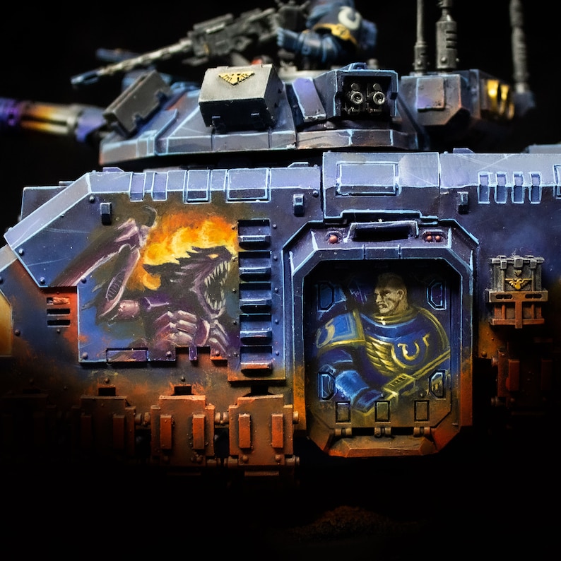 Ultramarines Repulsor Freehand Painting Commission Services Freehand ...