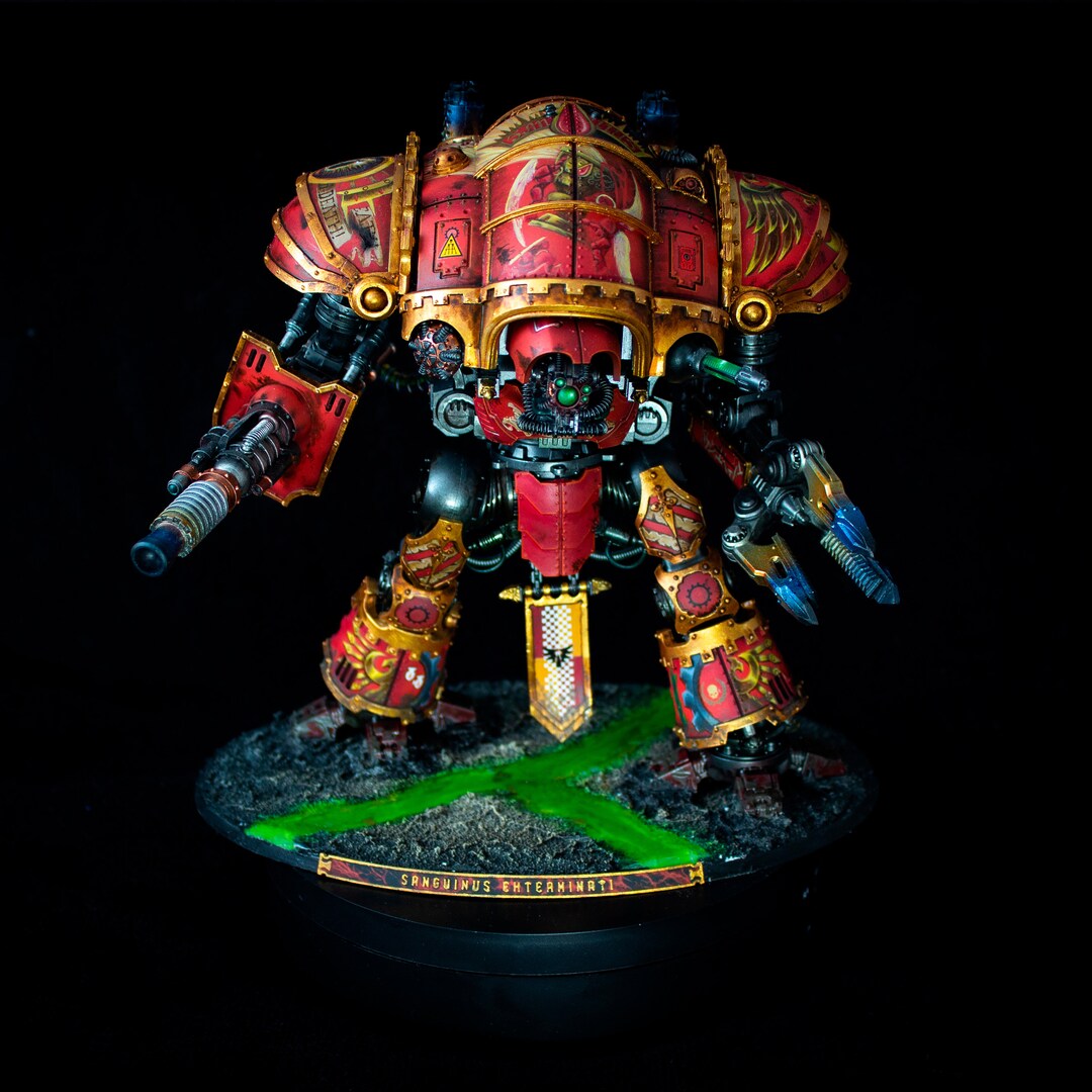 Painted Imperial Knight Magaera Blood Angels Tribute House. Painting ...