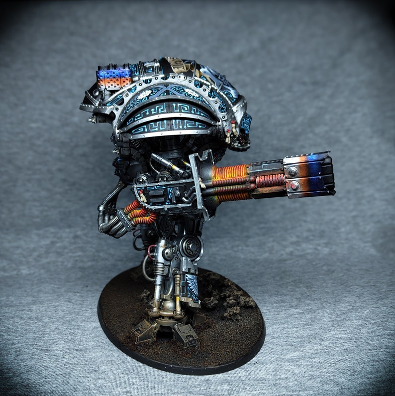 Painted Imperial Knight Magaera Iron Hands Tribute House. Painting ...