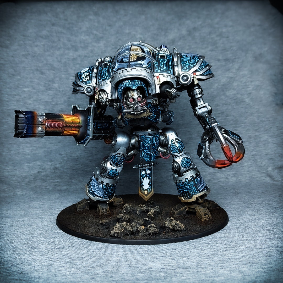 Painted Imperial Knight Magaera Iron Hands Tribute House. Painting ...