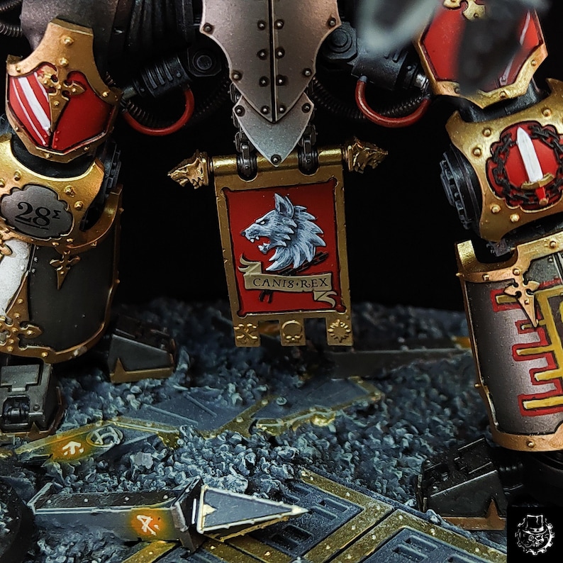 Painted Imperial Knight Canis Rex Miniature: Grey Knights Tribute House ...
