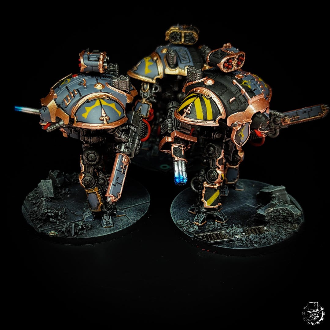 Painted Questoris Imperial Knight Moritain AT18 Freehand Painting ...
