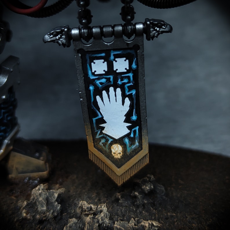 Painted Imperial Knight Magaera Iron Hands Tribute House. Painting ...