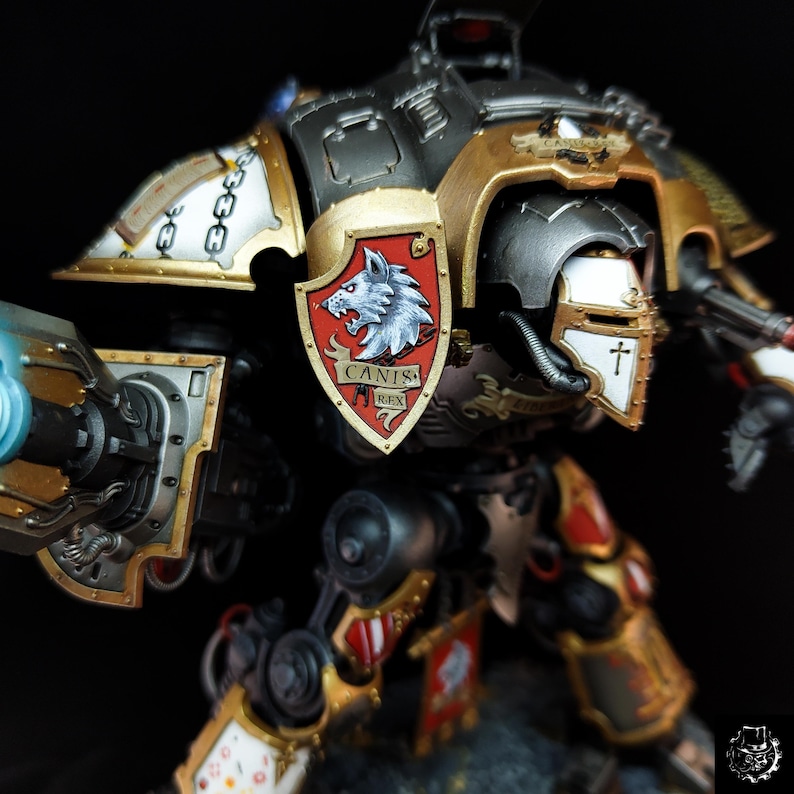 Painted Imperial Knight Canis Rex Miniature: Grey Knights Tribute House ...