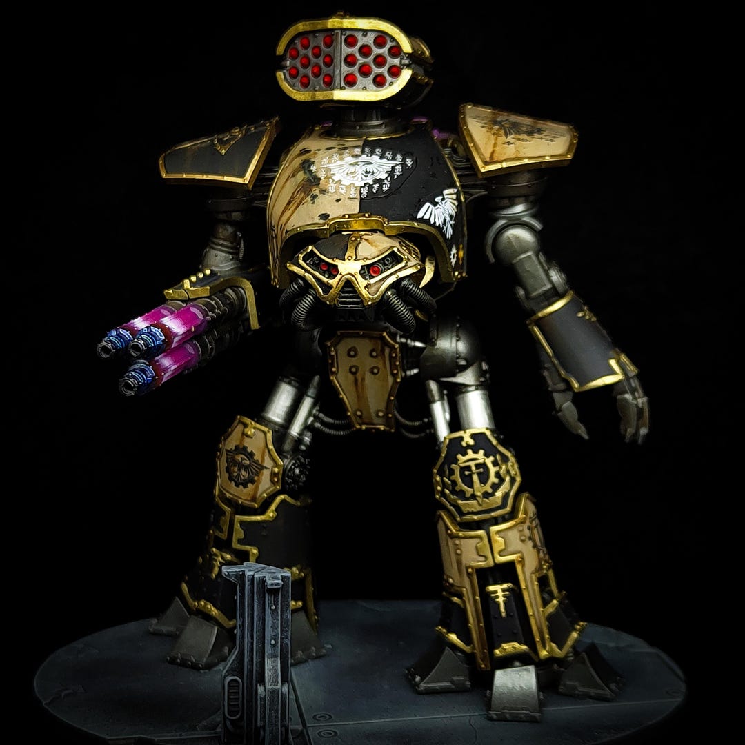 Painted Reaver Titan Legio Vulturum AT18 Freehand Painting Commission ...