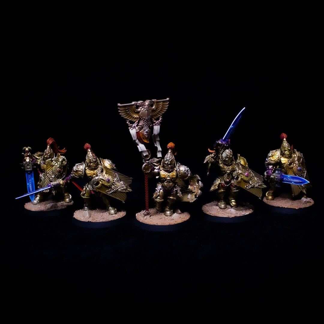 Painted Adeptus Custodes Guard Squad Painting Commission Services ...
