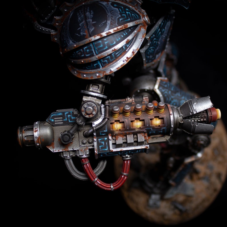 Painted Imperial Knight Atrapos Iron Hands Tribute House. Painting ...