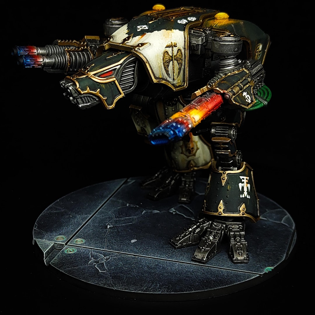 Painted Warhound Titan 1 Legio Krytos AT18 Freehand Painting Commission ...