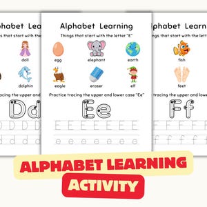 26 Pages Alphabet Worksheet -printable - Tracing Activity, Alphabet ...