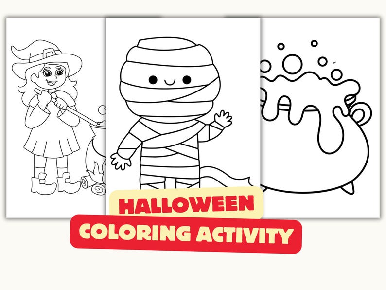 35 Pages Halloween Coloring | Halloween Holiday Printable Worksheets ...