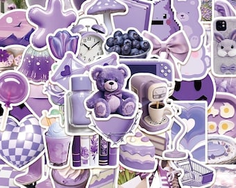 Purple Aesthetic Sticker Pack / Purple Stickers / Gift / Cute Decals ...