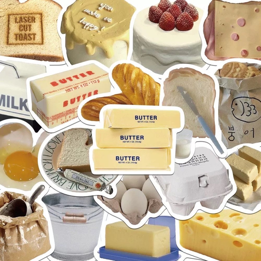 Yellow Assorted Aesthetic Stickers Vinyl Sticker Pack Cute Stickers ...