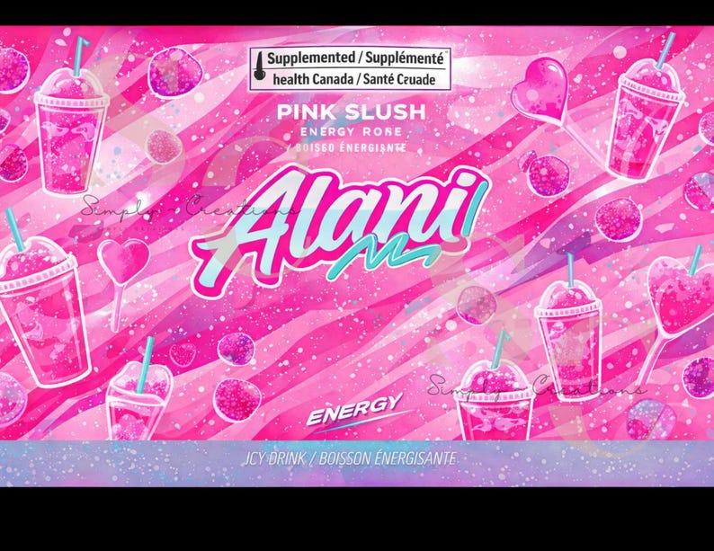 Alani Inspired Pink Slush PNG | Sublimation & DTF Design | Digital ...