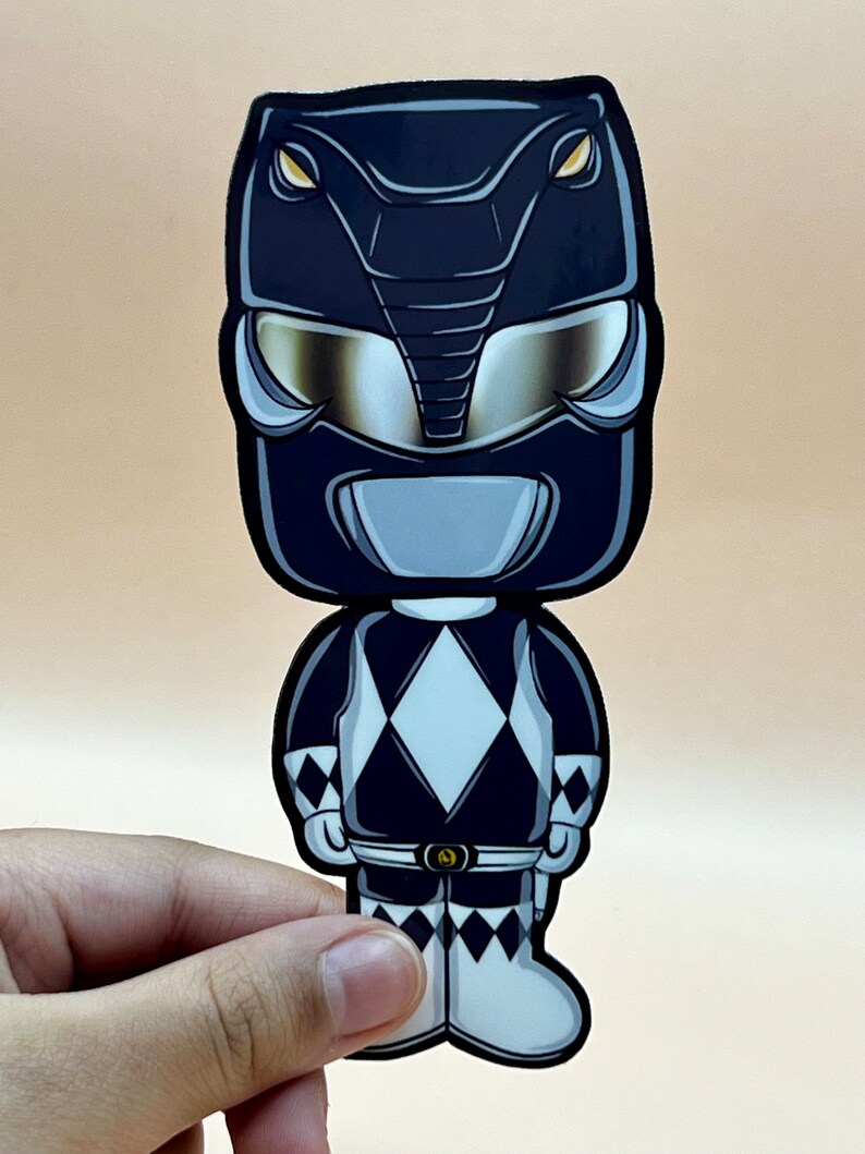 Black Power Ranger Chibi Sticker 40 - Etsy